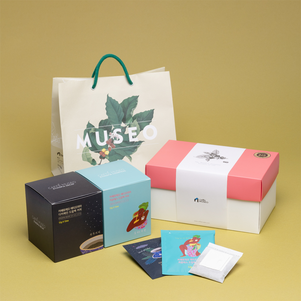 카페뮤제오 카페뮤제오 드립백 선물세트 12EA* 2종(에티오피아+에티오피아 디카페인)
